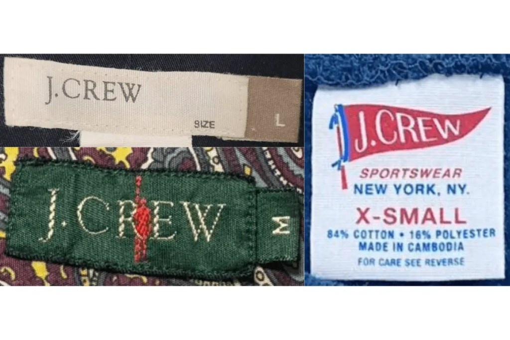 How to tell if J Crew is vintage: Logos, Tags & Tips | Vintage Clothing ...