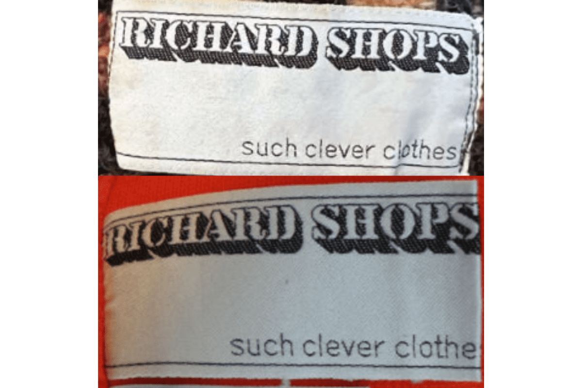 1960s Richard Shops tags – VCG