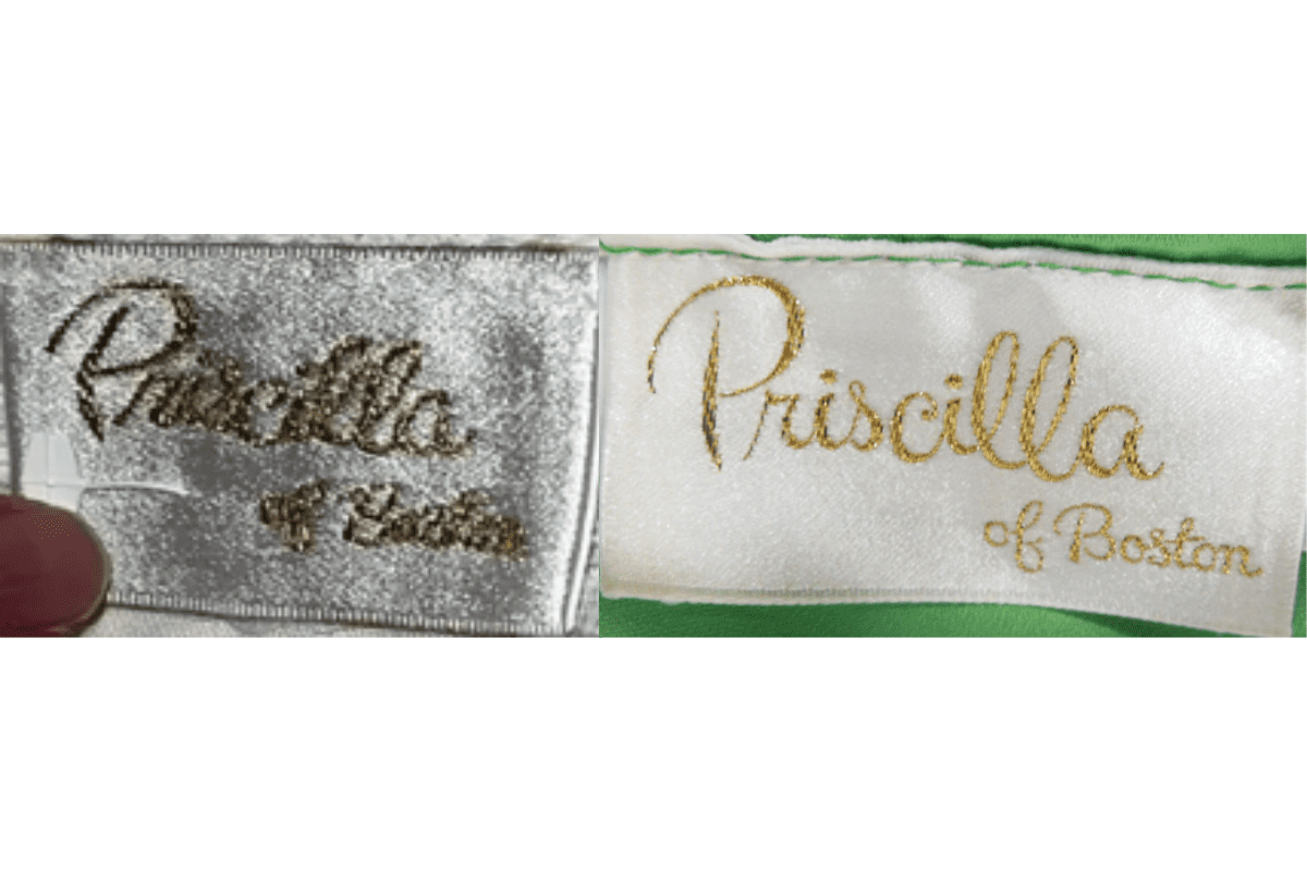 1970s Priscilla of Boston tags – VCG