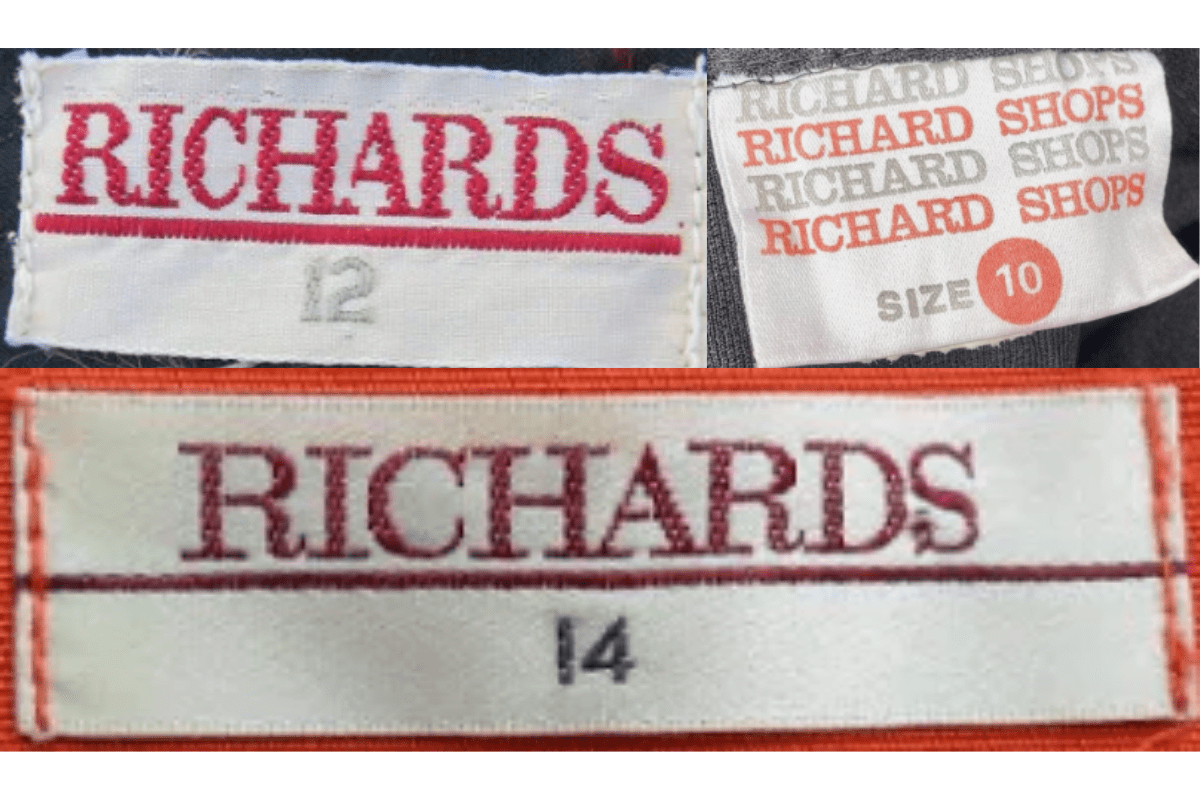 1980s Richard Shops tags – VCG