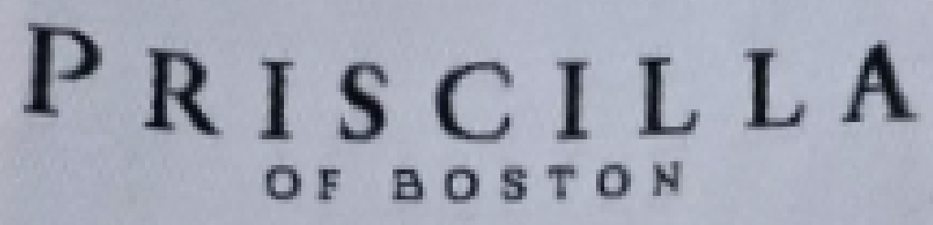 1990s to now Priscilla of Boston logo – VCG