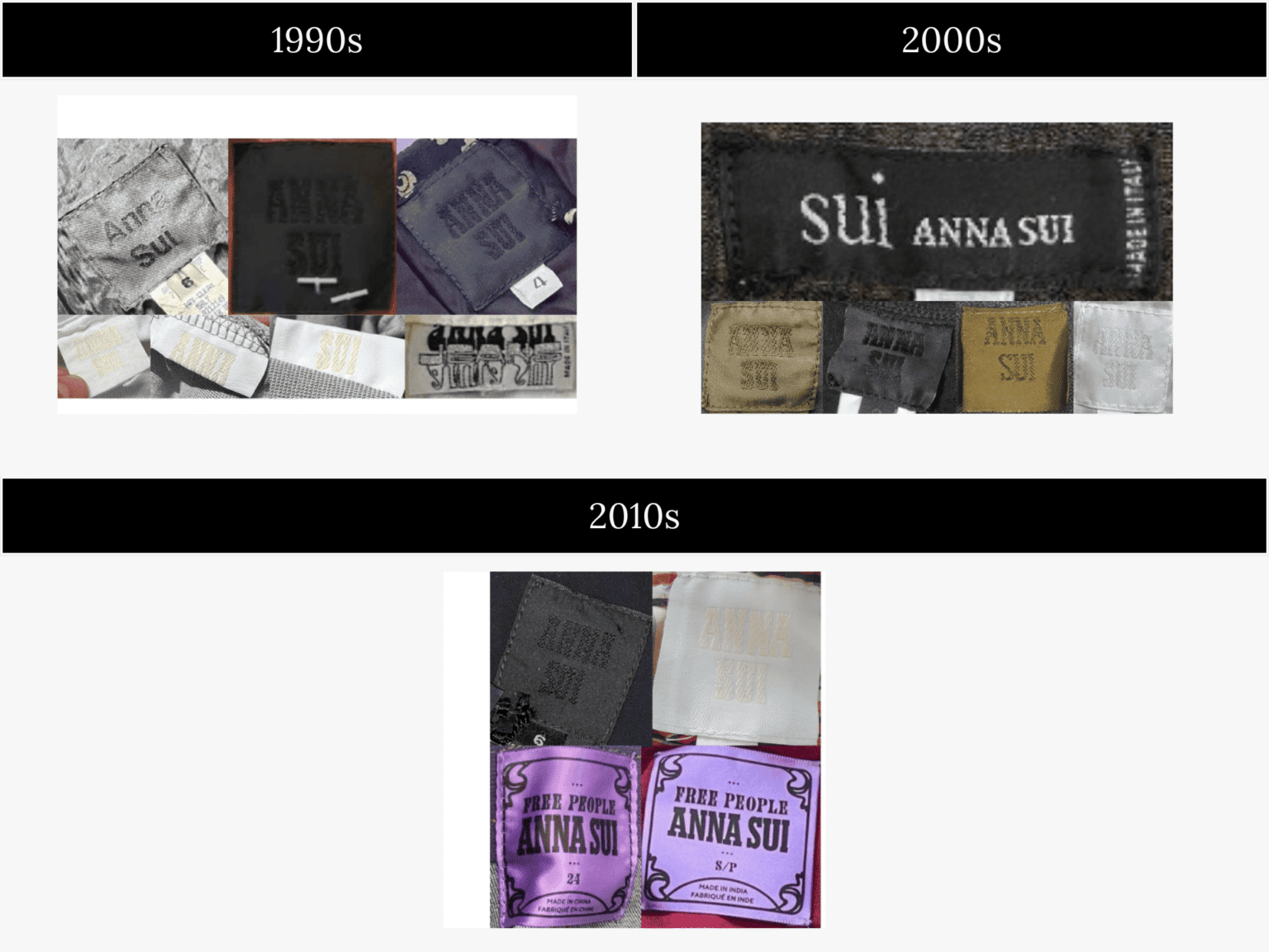 How to tell if Anna Sui is vintage: Logos, Tags & Tips – VCG