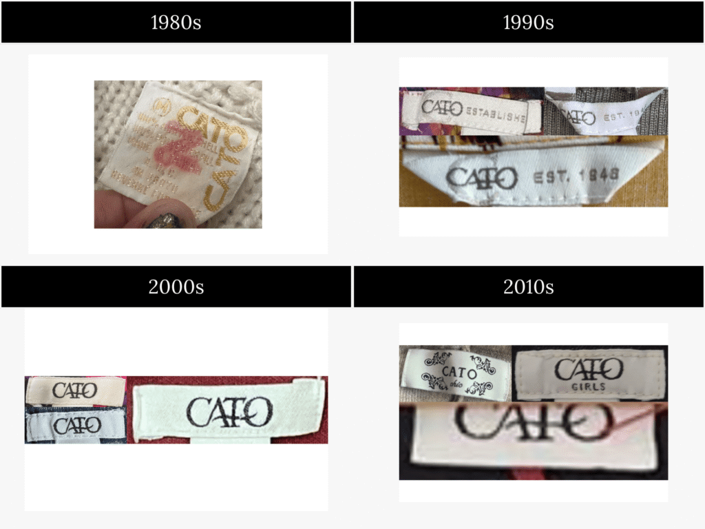 How to tell if Cato is vintage: Logos, Tags & Tips – VCG