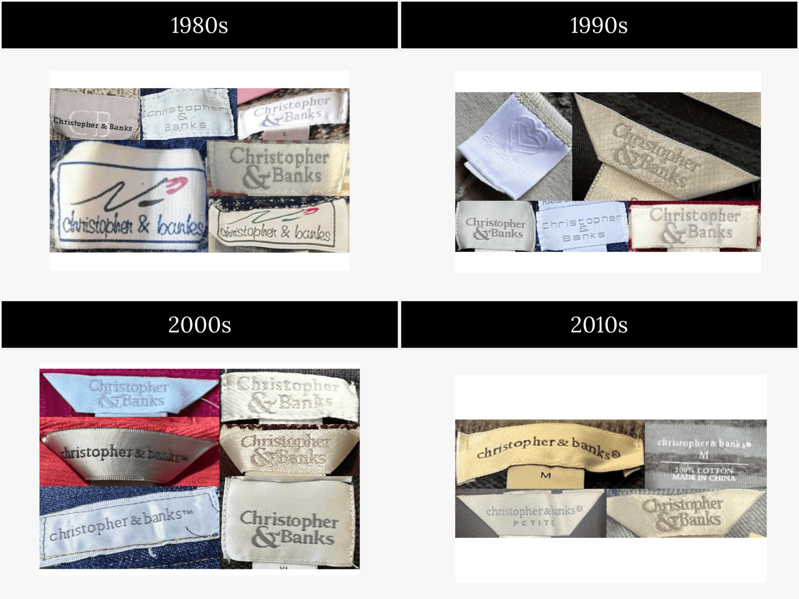 How to tell if Christopher & Banks is vintage: Logos, Tags & Tips – VCG