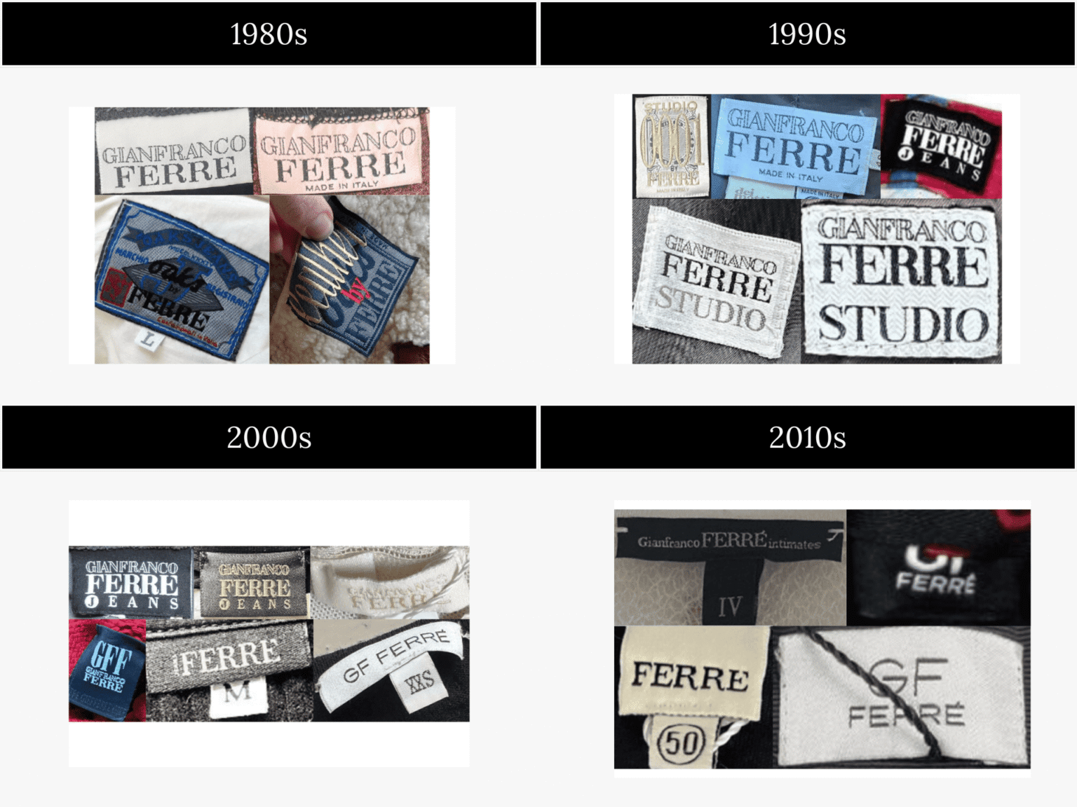 How to tell if Gianfranco Ferre is vintage: Logos, Tags & Tips – VCG