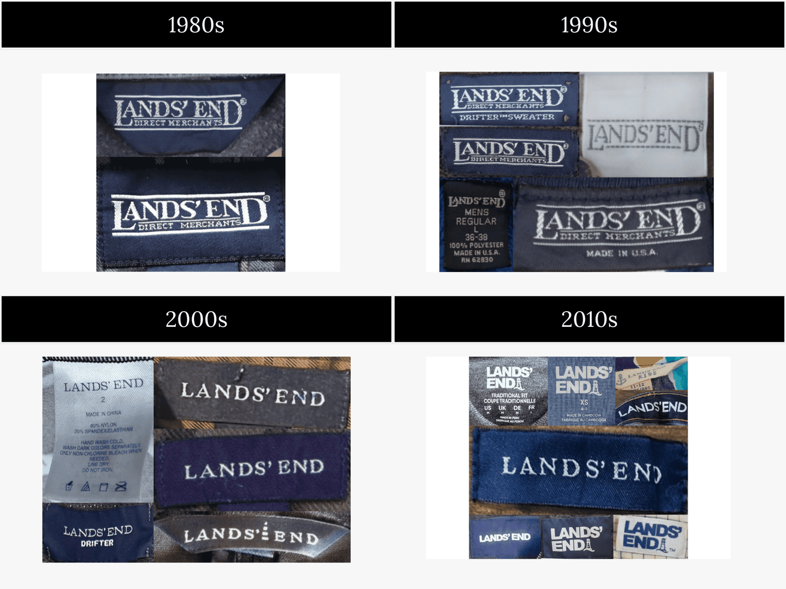 How to tell if Lands’ End is vintage: Logos, Tags & Tips – VCG